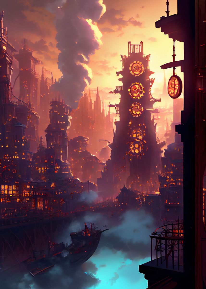 'Tower of Time' Poster, picture, metal print, paint by Polymath Prints ...