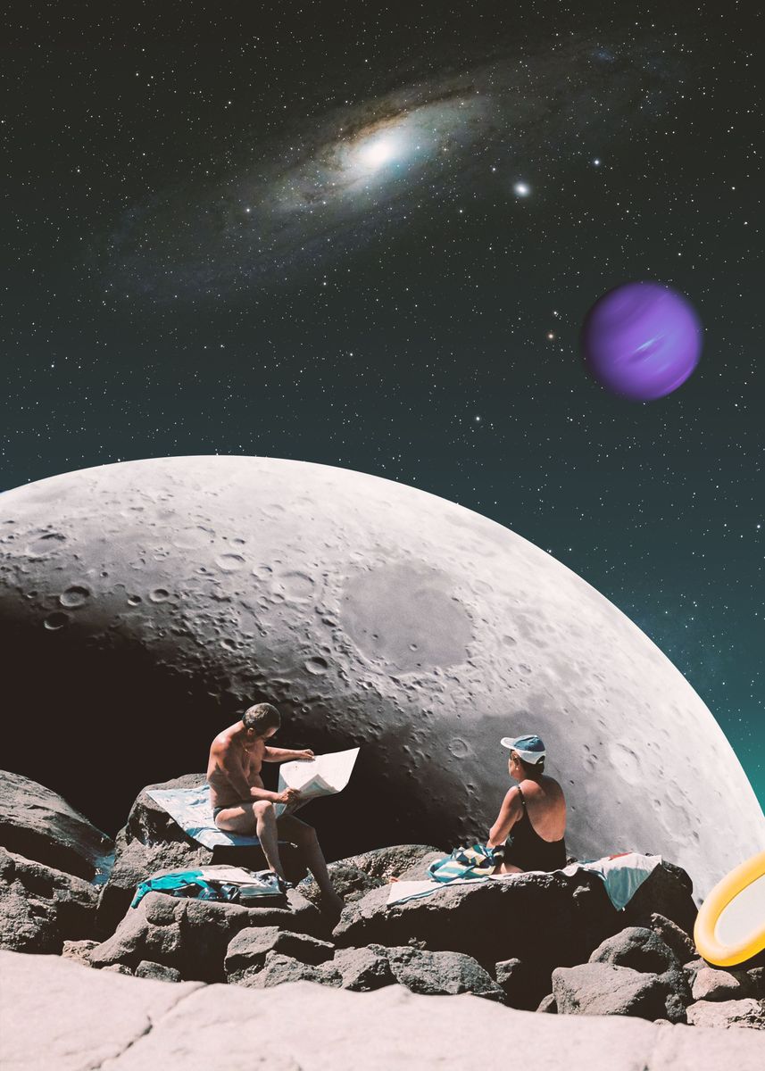 'Space Vacation' Poster, picture, metal print, paint by Meals Std ...