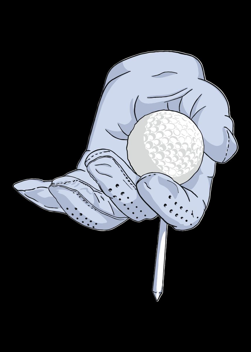 'Golf' Poster, picture, metal print, paint by BobbyBubble | Displate