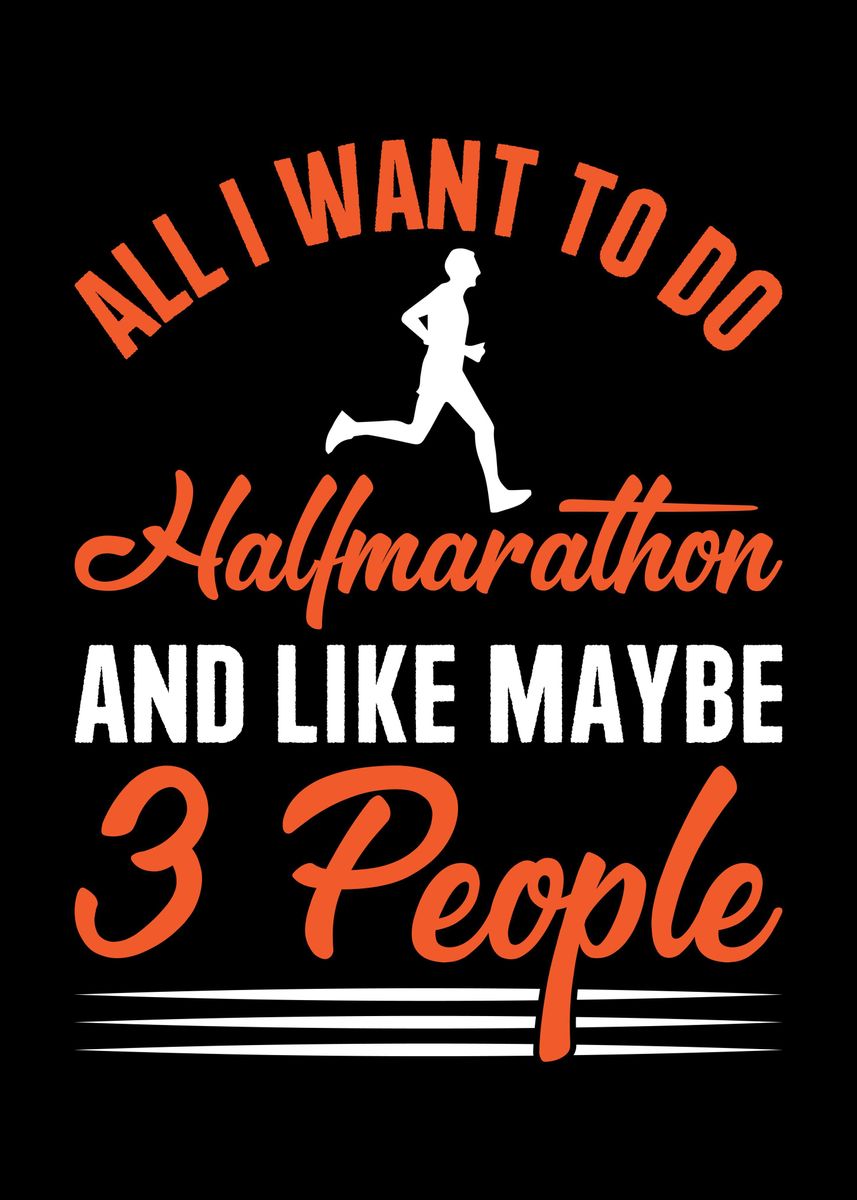 'Half Marathon' Poster, picture, metal print, paint by Sebastian ...