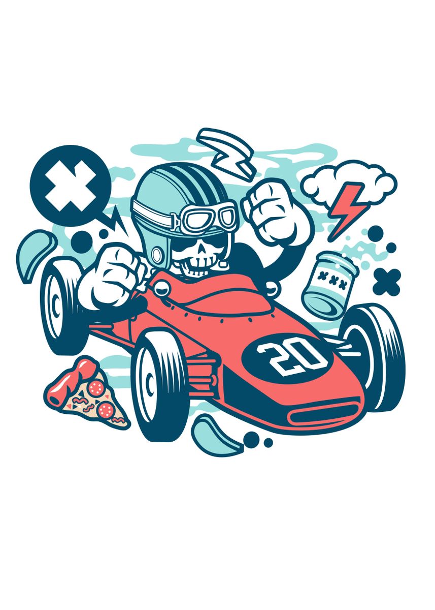 'Cartoon Illustration 411' Poster by Aloke Design | Displate