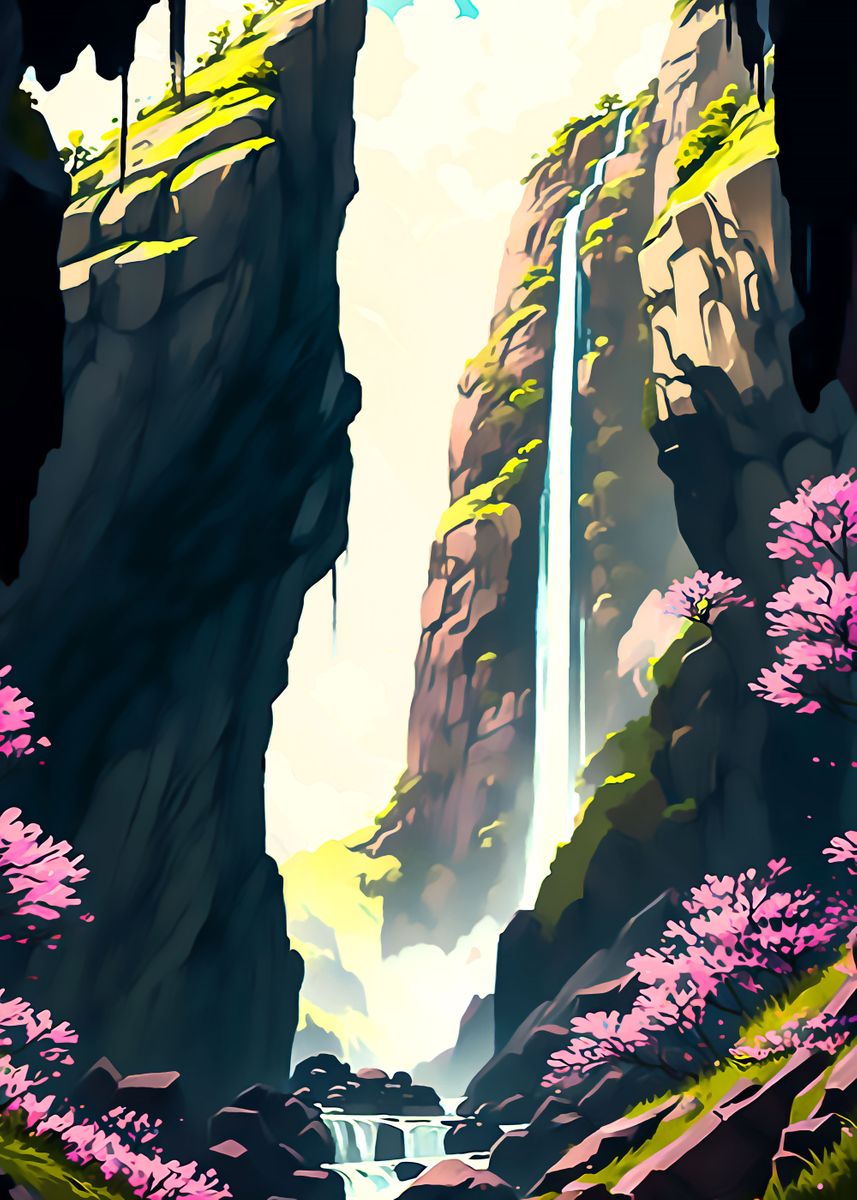 'Fantasy Landscape' Poster, picture, metal print, paint by tine Dons ...