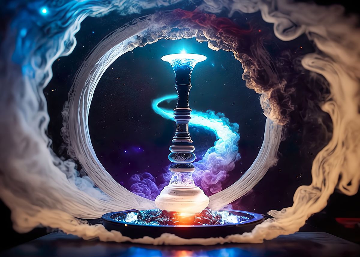 'Blurry Smoky Shisha' Poster by Markus Mikolai | Displate