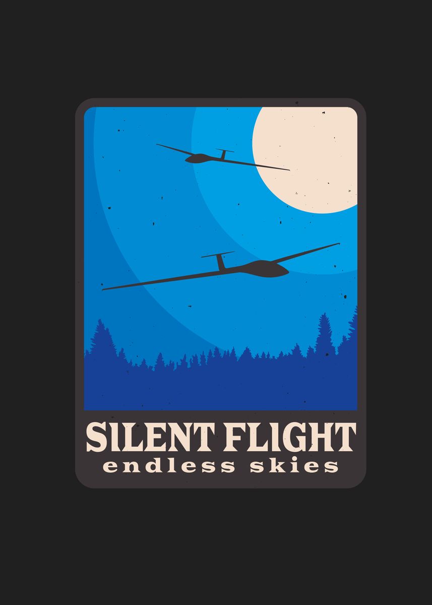 'Soaring Fly Aviation Retro' Poster, picture, metal print, paint by ...