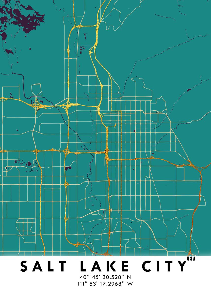 'Salt Lake City UT USA' Poster, picture, metal print, paint by Yates ...