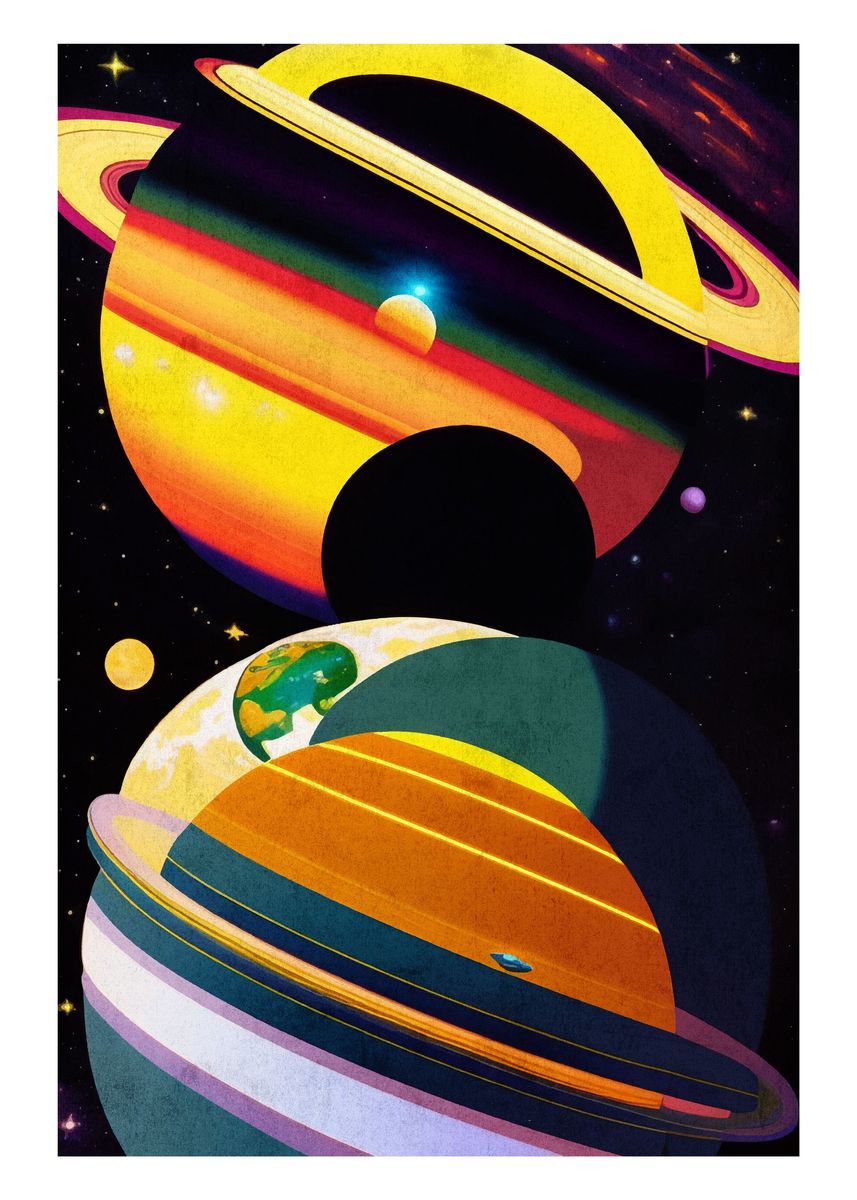 'planet' Poster, picture, metal print, paint by jantikusuma wardani ...