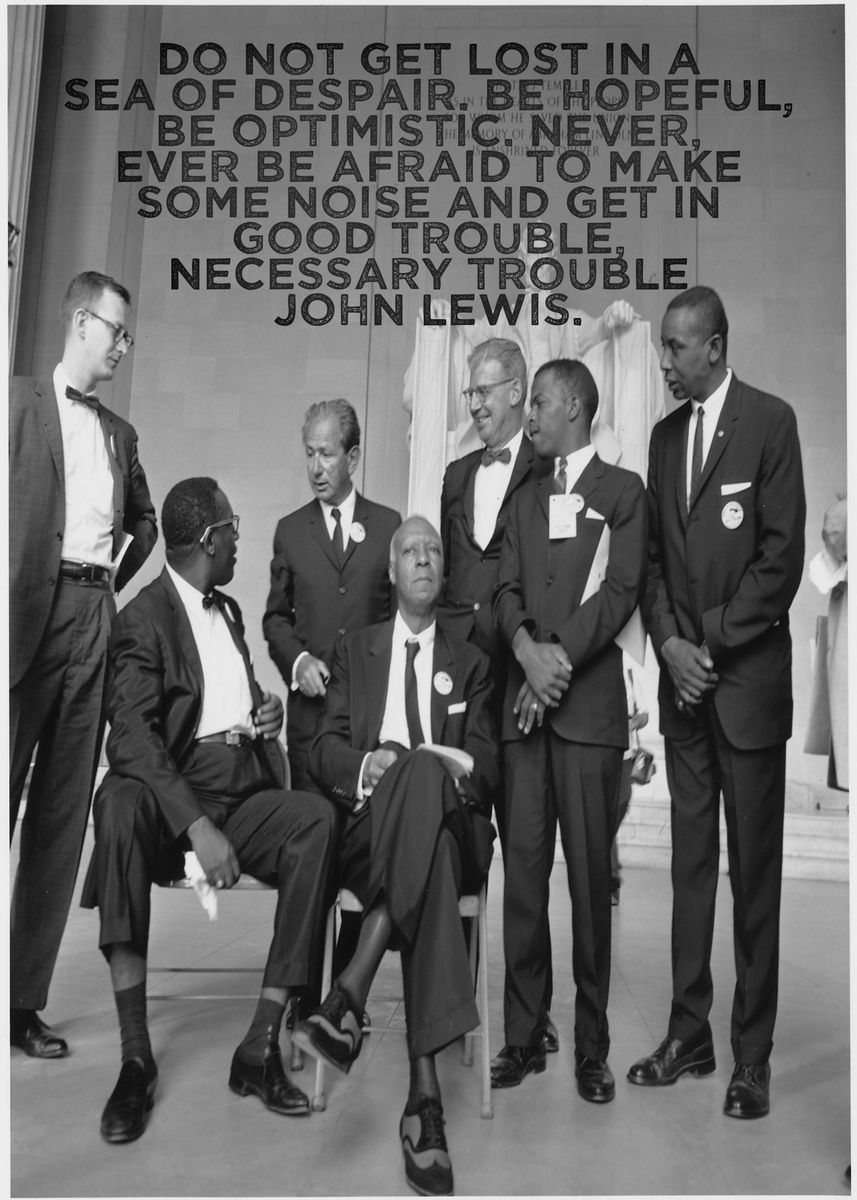 'John Lewis Good Trouble' Poster, picture, metal print, paint by Space ...
