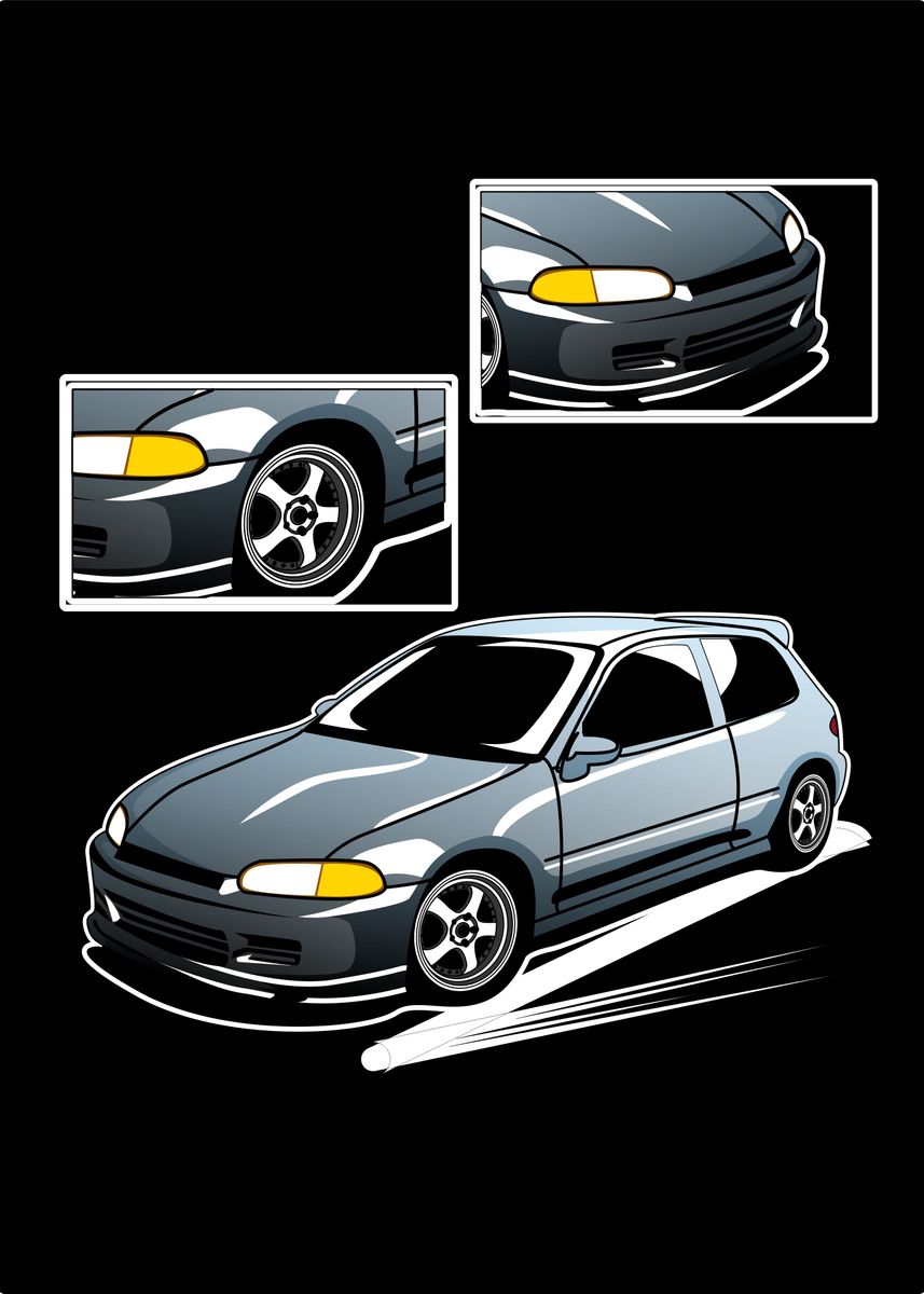 'Jdm cars' Poster by saka coffee | Displate