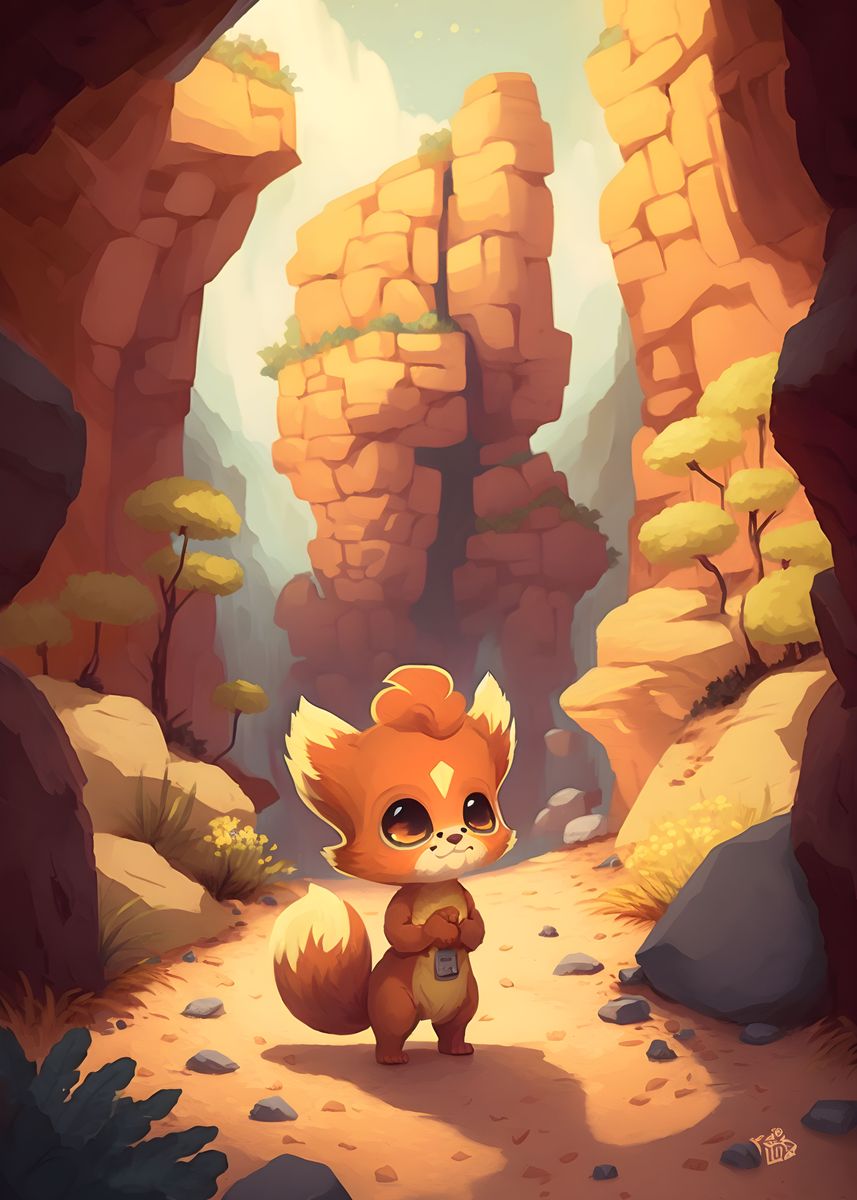 'Adorable Creature' Poster, picture, metal print, paint by Marcelo ...