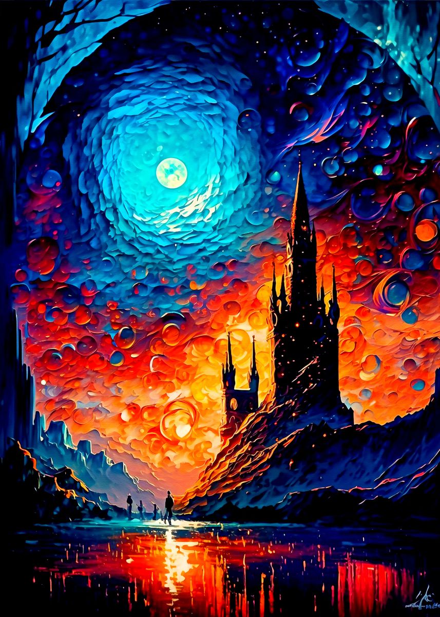 'Colorful Landscape' Poster, picture, metal print, paint by Romos Xavi ...