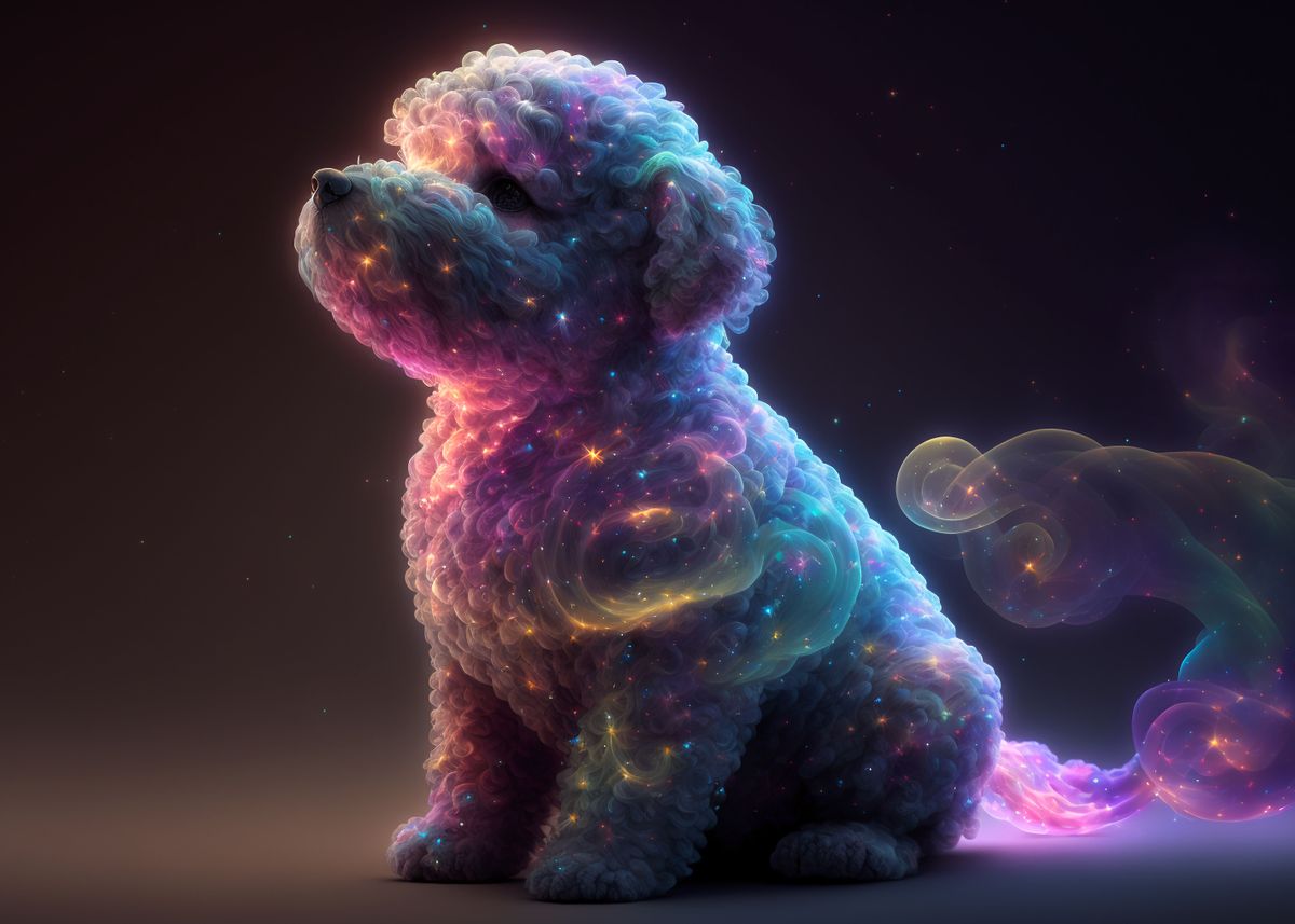 'Spirit Animal Poodle' Poster by Jiri Hodecek | Displate