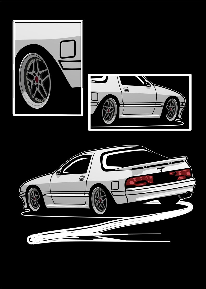 'jdm legend' Poster, picture, metal print, paint by saka coffee | Displate