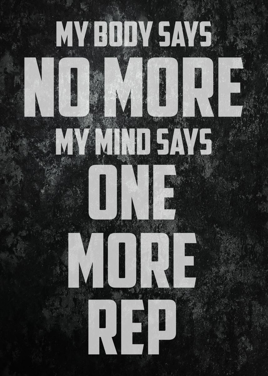 'One More Rep' Poster, picture, metal print, paint by albran karan ...