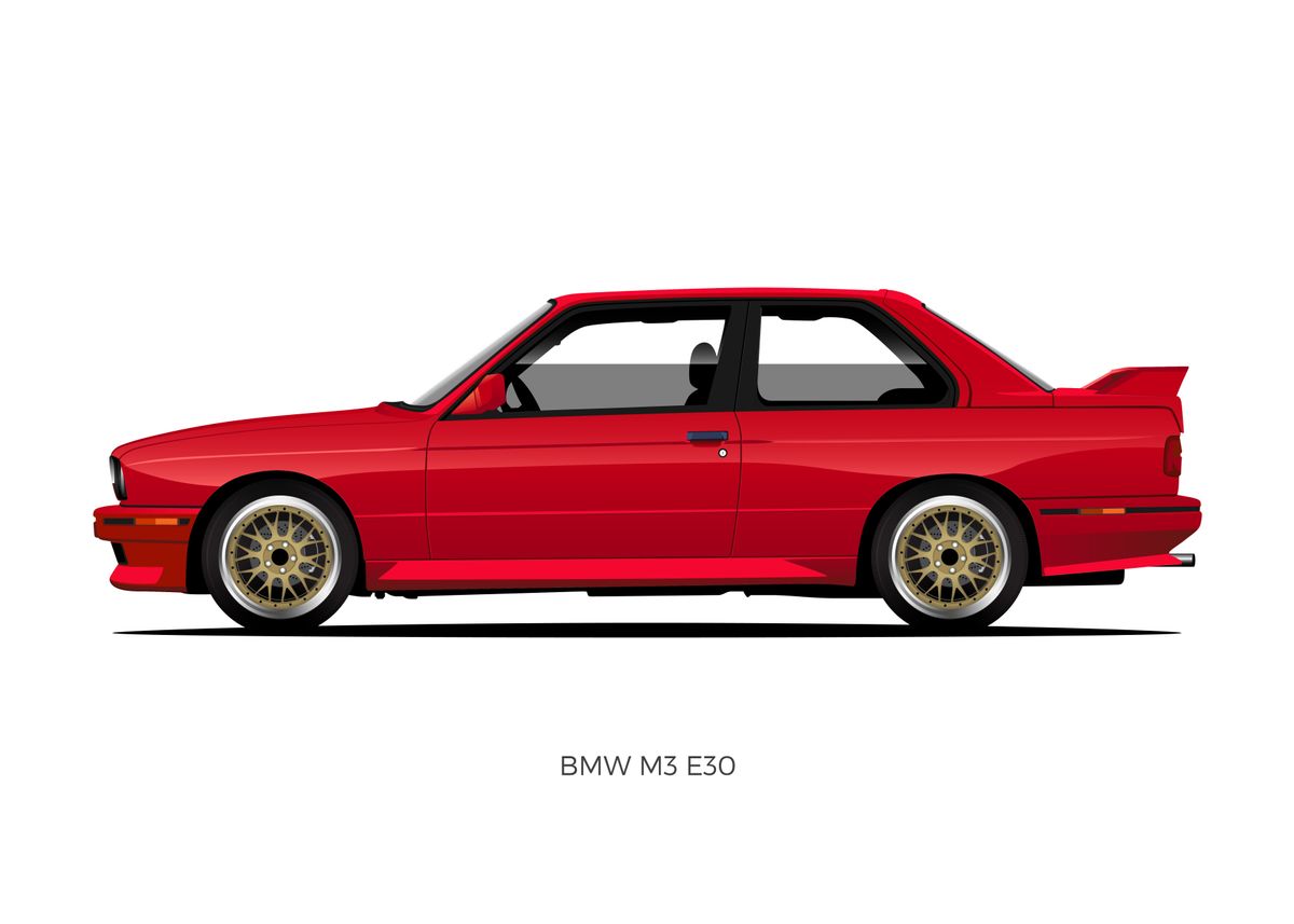 'BMW M3 E30' Poster by Conceptual Photography | Displate