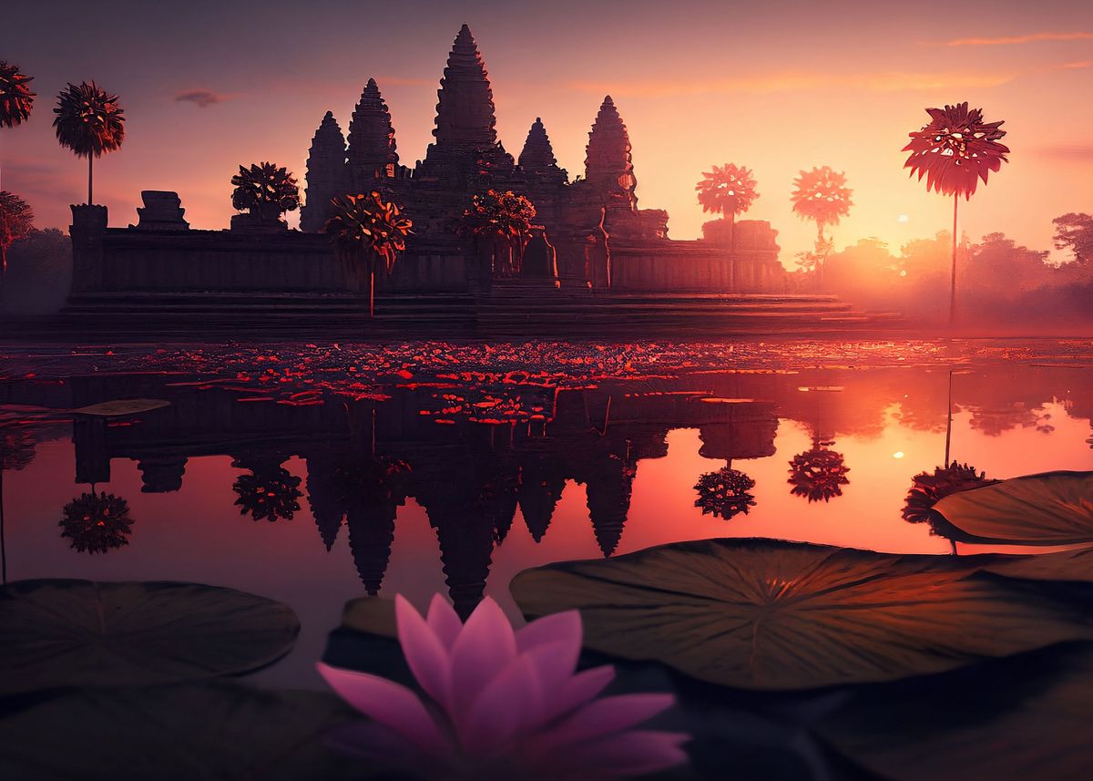 'angkor wat' Poster by Kitty Bern | Displate