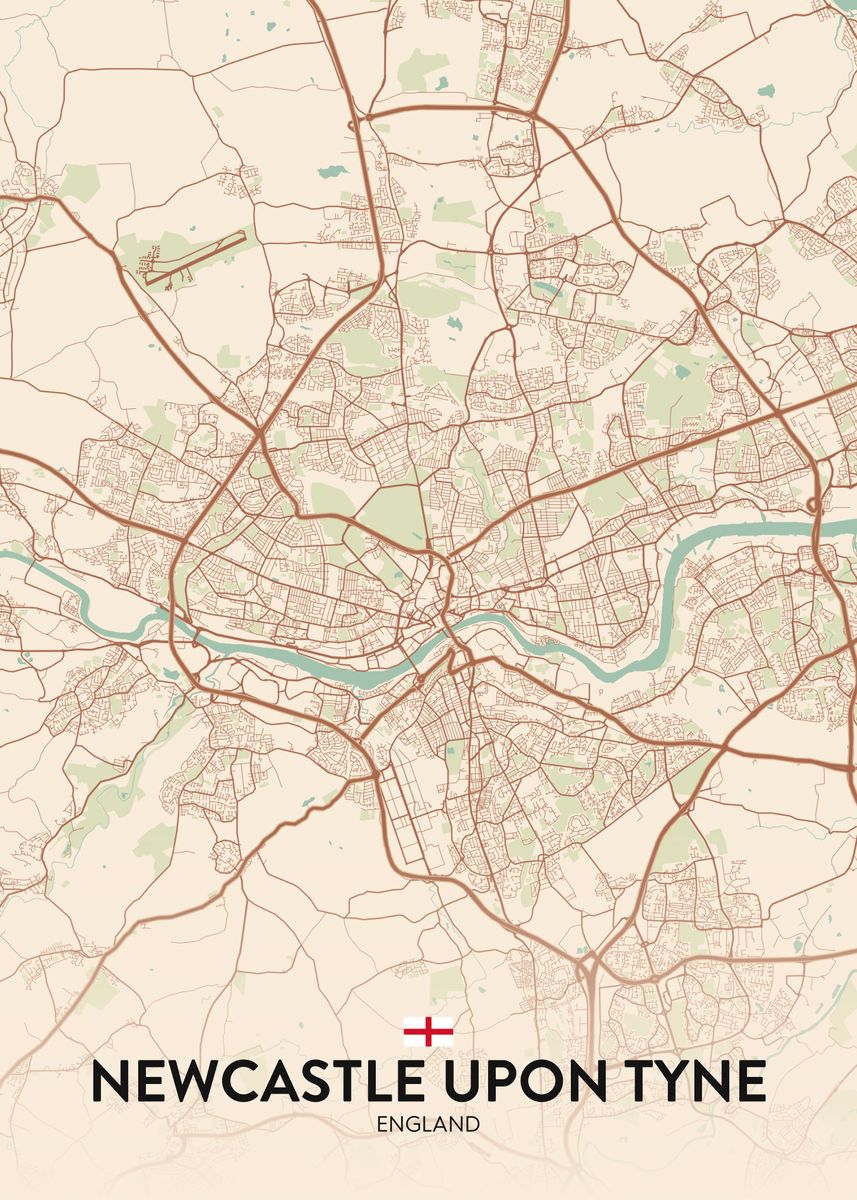 'Newcastle upon Tyne UK' Poster, picture, metal print, paint by IMR ...