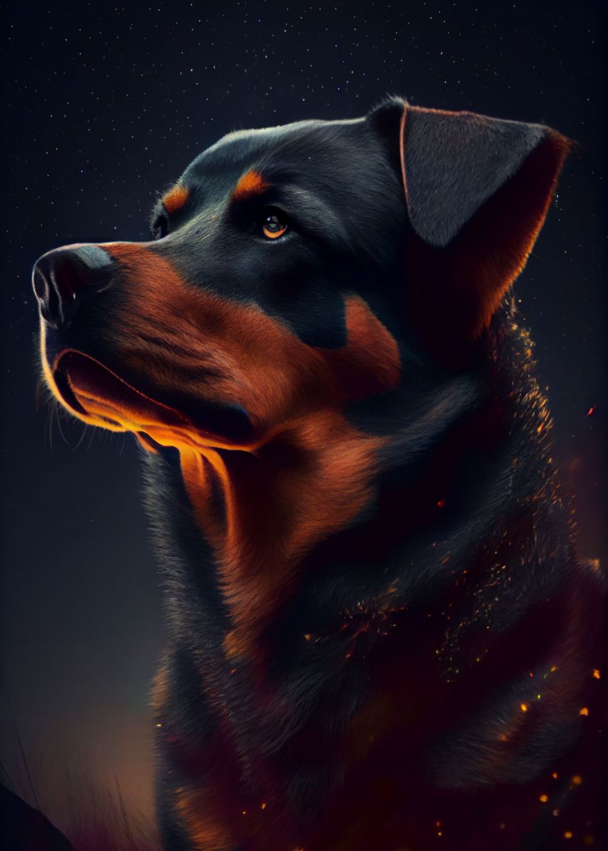 'Rottweiler Dog' Poster by DecoyDesign | Displate