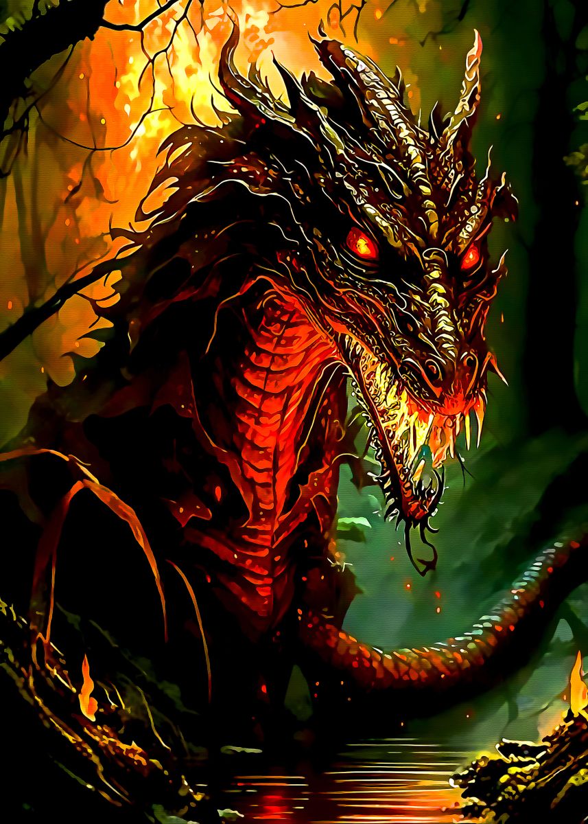 'Dragon' Poster by Anie Nesta | Displate