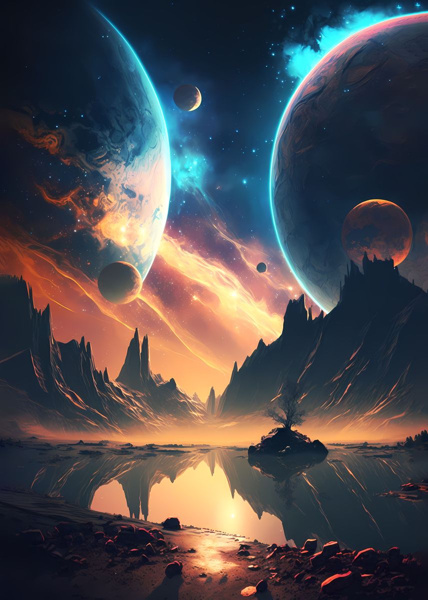 'Galactic Space Exploration' Poster by Luong Phat | Displate