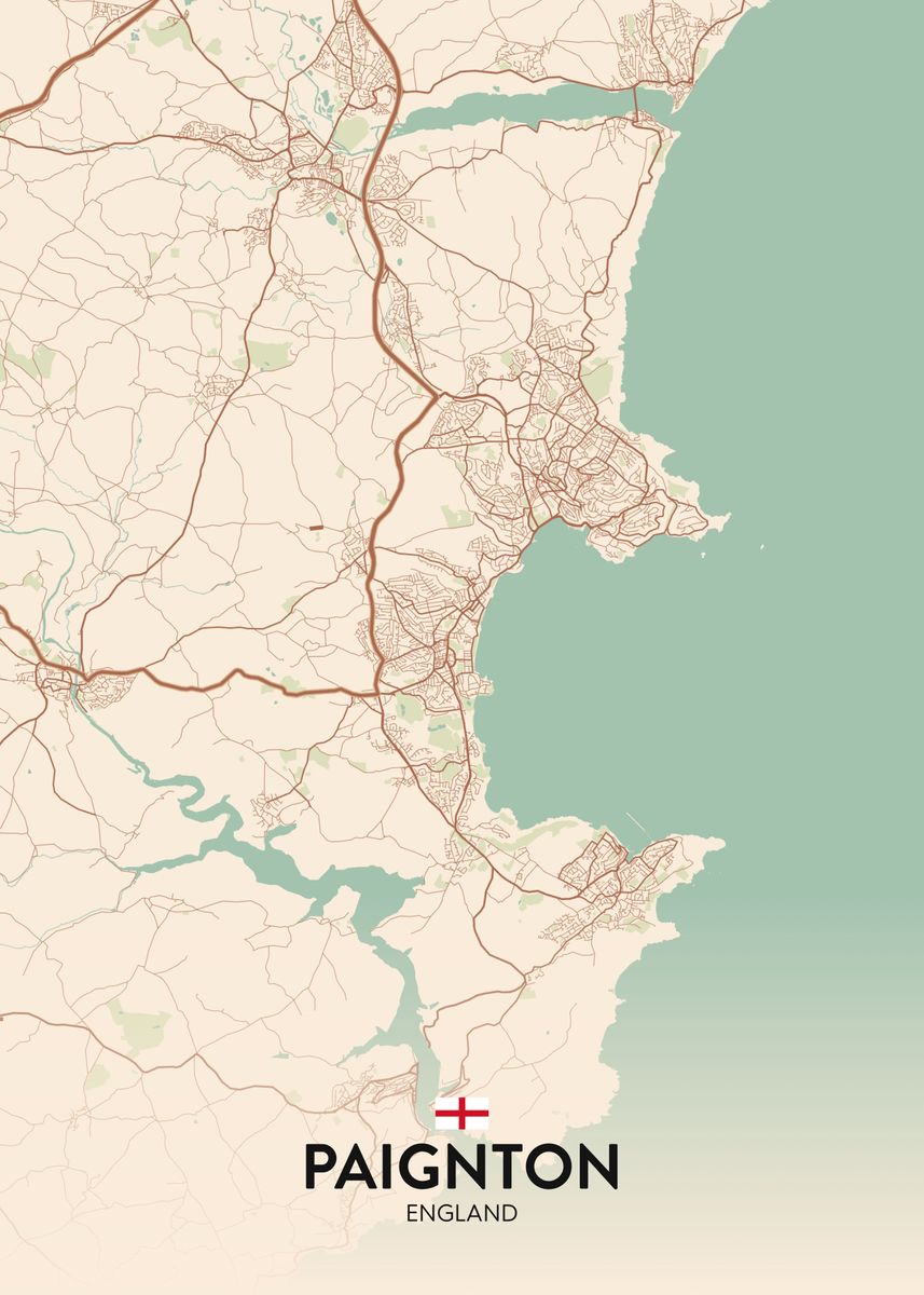 'Paignton UK' Poster, picture, metal print, paint by IMR Designs | Displate