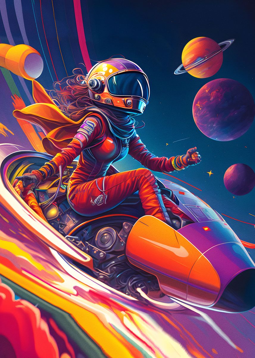 'lady race' Poster, picture, metal print, paint by Muhammad Irsan ...
