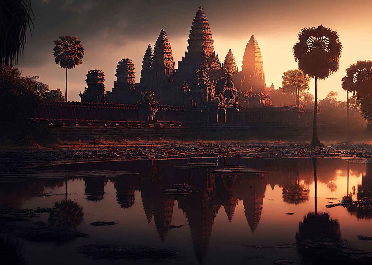 'angkor wat' Poster by Kitty Bern | Displate