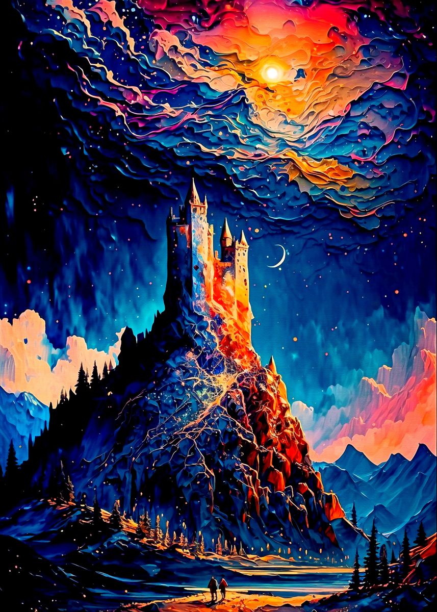 'Colorful Landscape' Poster, picture, metal print, paint by Romos Xavi ...