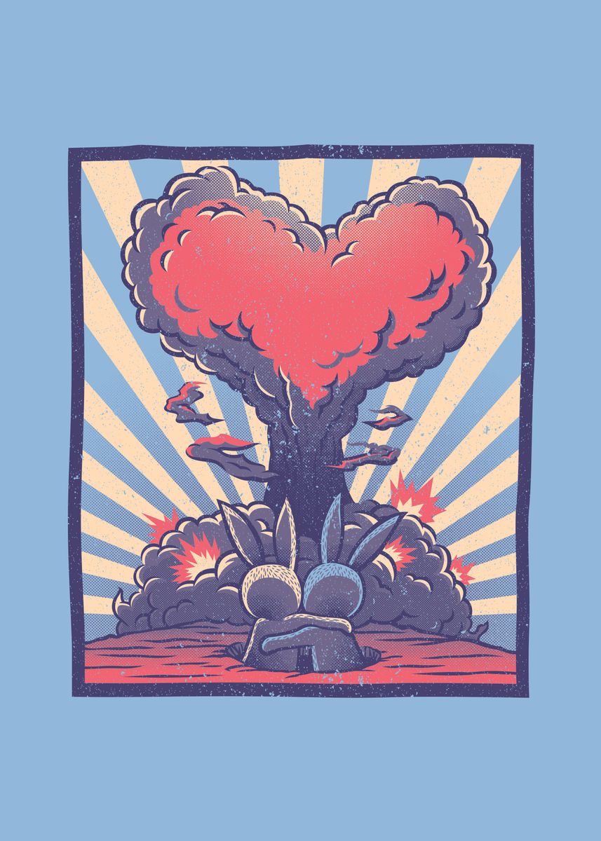 'Love Explosion' Poster, picture, metal print, paint by Tobias Fonseca ...