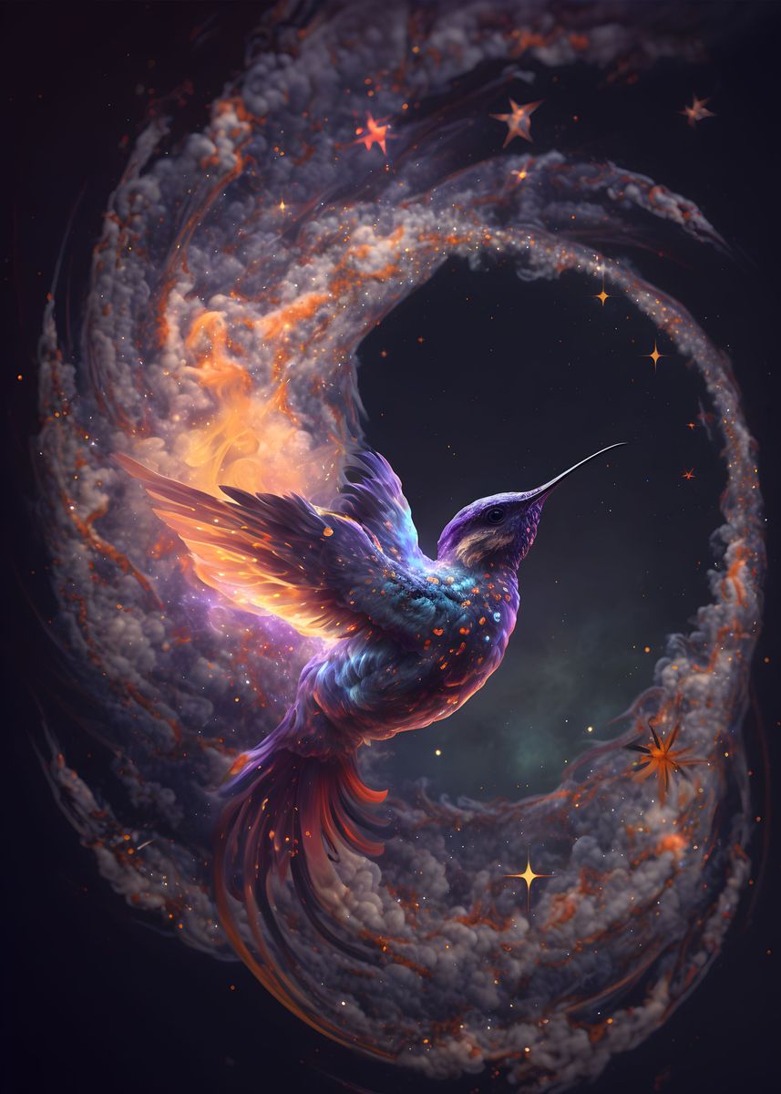 'Creator Bird' Poster, picture, metal print, paint by GoodLifeImages ...