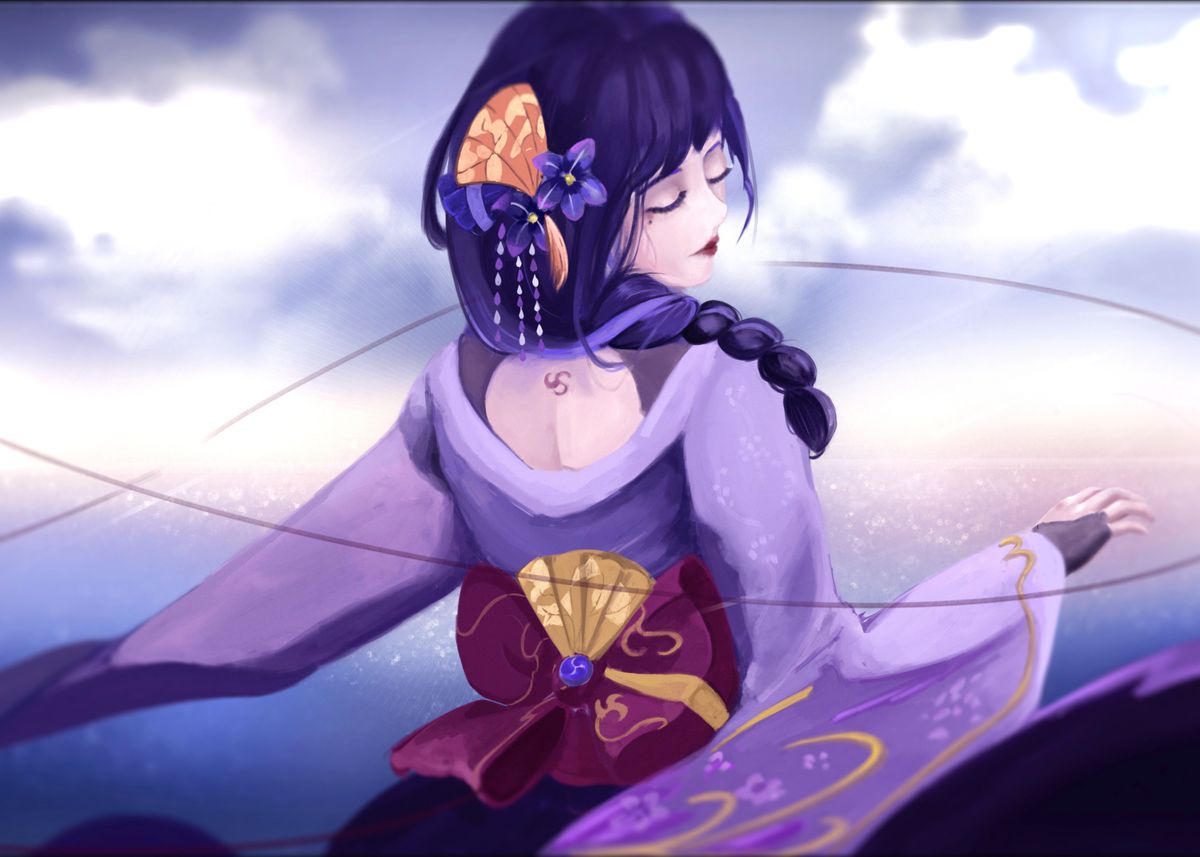 'Impact Raiden Shogun ' Poster by Jack Far | Displate