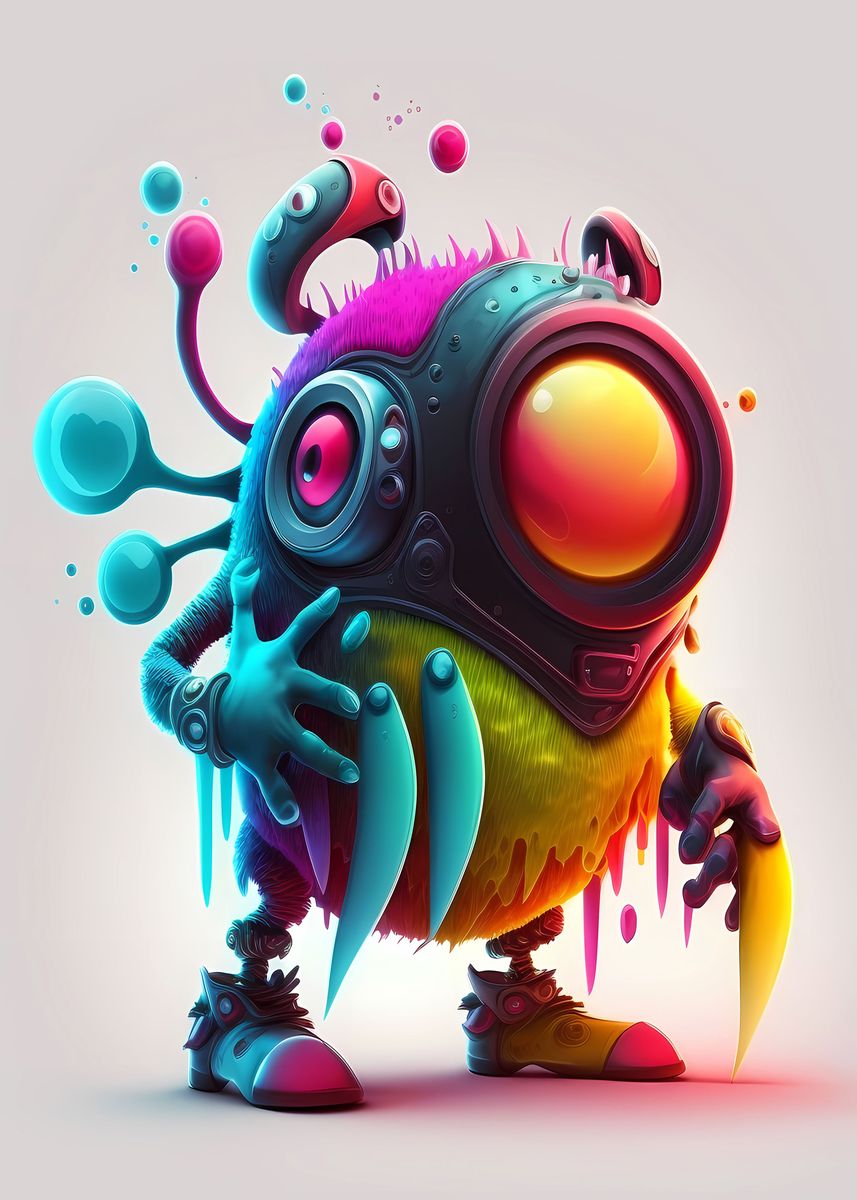 'Cartoons' Poster, picture, metal print, paint by Stella Rodeheaver ...