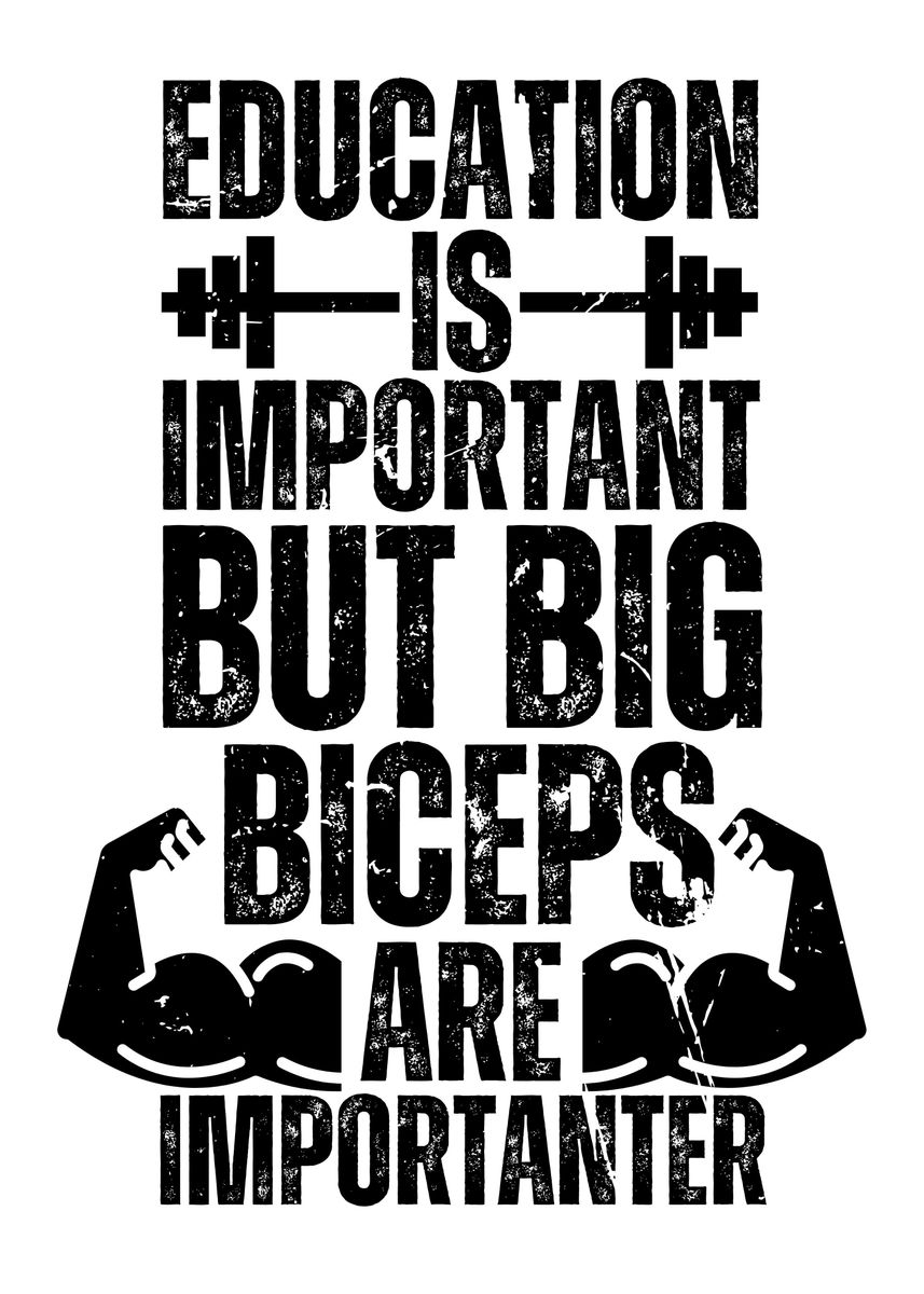 'Big Biceps Importanter Gym' Poster by Nae | Displate