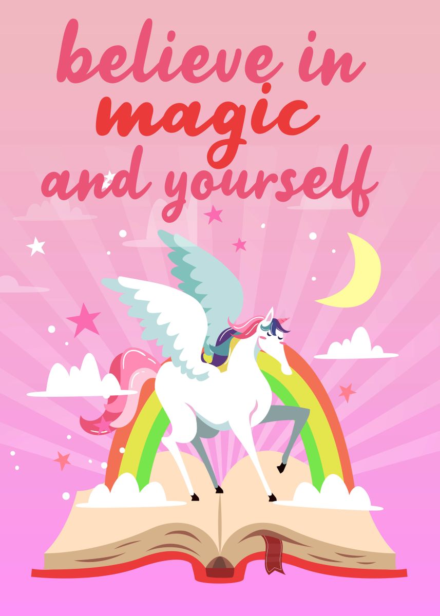 'Believe in Magic' Poster, picture, metal print, paint by Queensy ...