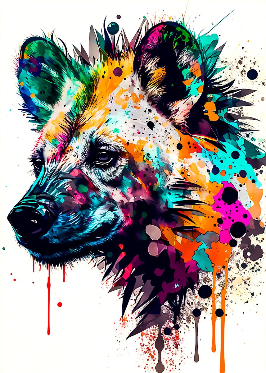 'Hyena' Poster, picture, metal print, paint by set more | Displate