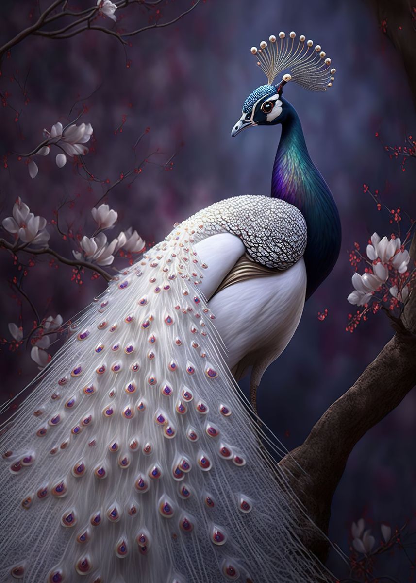 'Magnificent peacock' Poster, picture, metal print, paint by Chloe ...