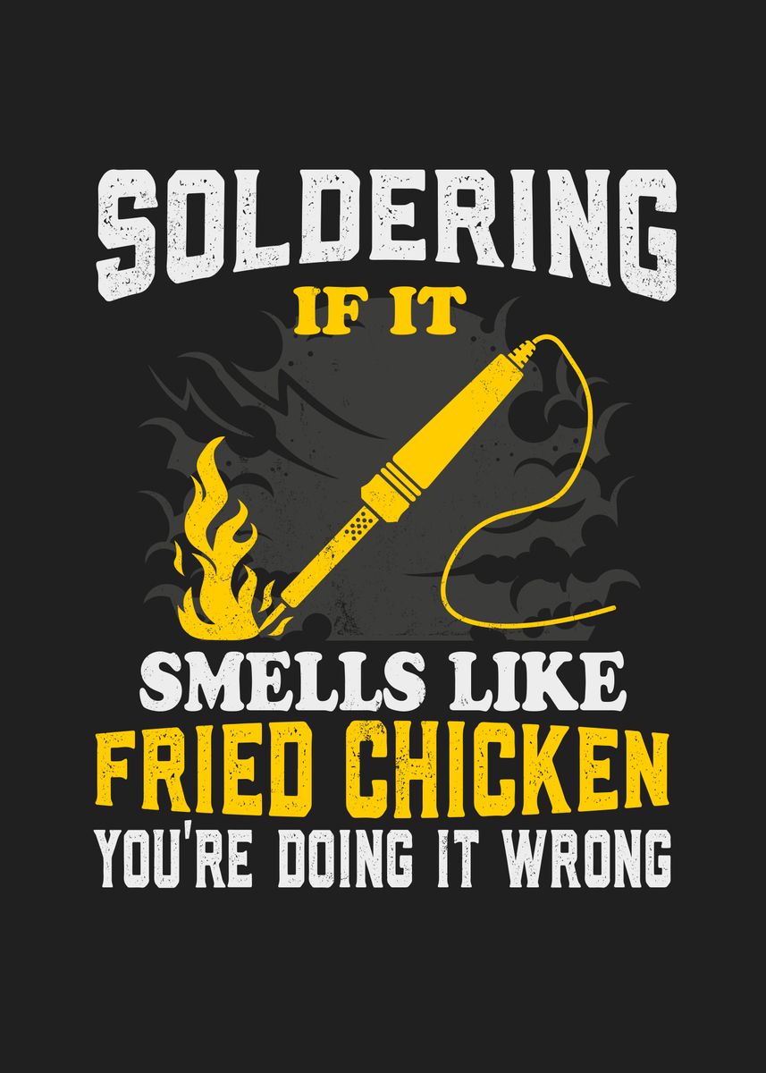 'Fried Chicken Soldering' Poster, picture, metal print, paint by Foxxy ...