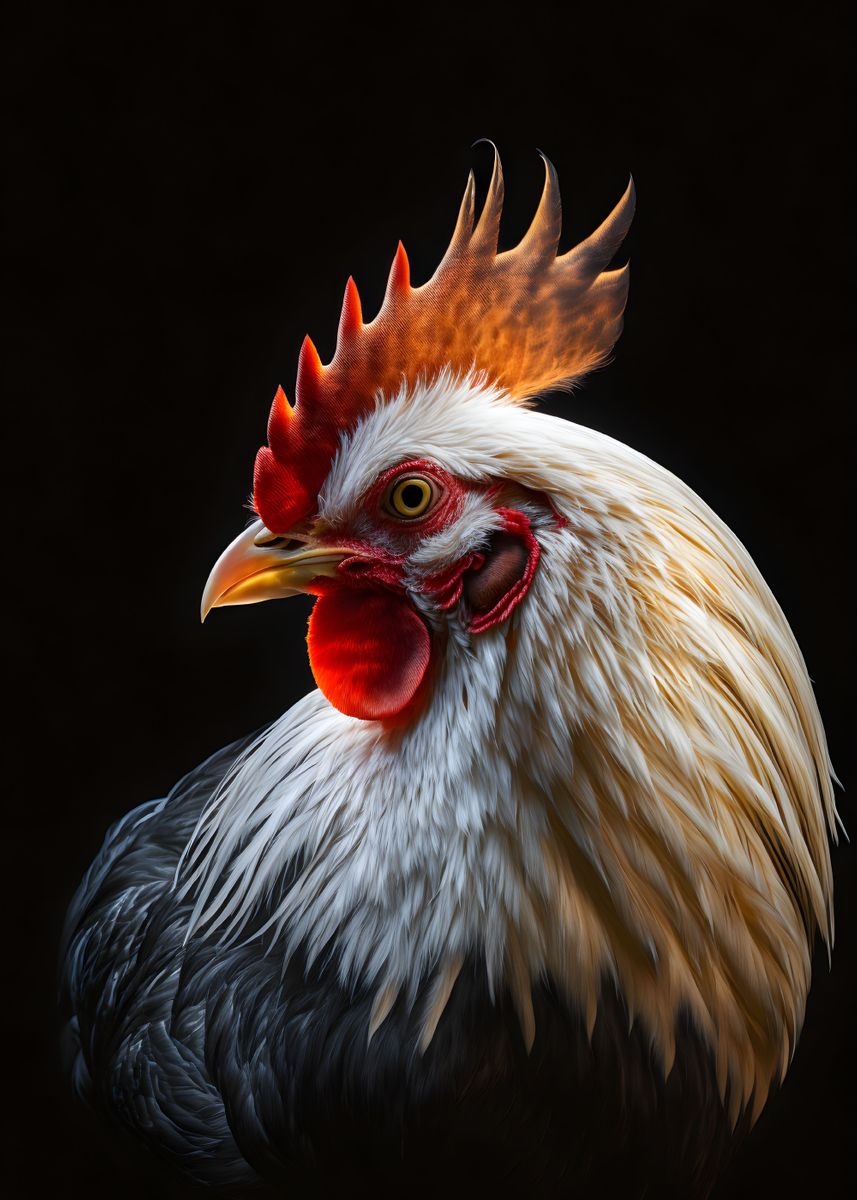 'Chicken Portrait Photo' Poster, picture, metal print, paint by Maël ...