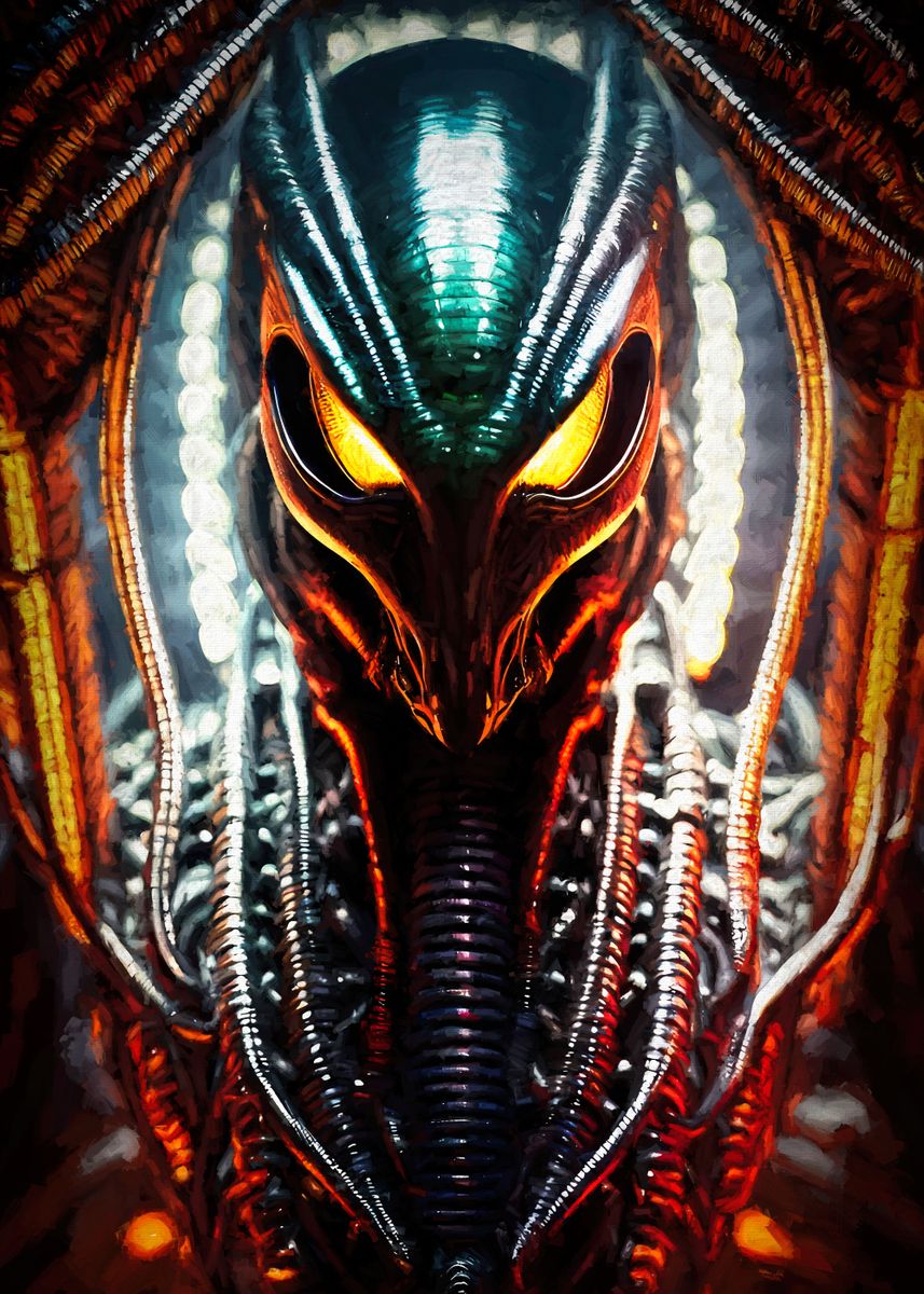 'Wired up alien' Poster, picture, metal print, paint by Brian Vegas ...