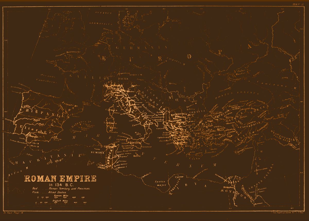 'Roman empire vintage map' Poster by Vardi Creations | Displate