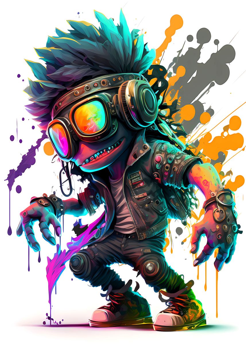 'Cartoons' Poster, picture, metal print, paint by Zoe Rodeheaver | Displate