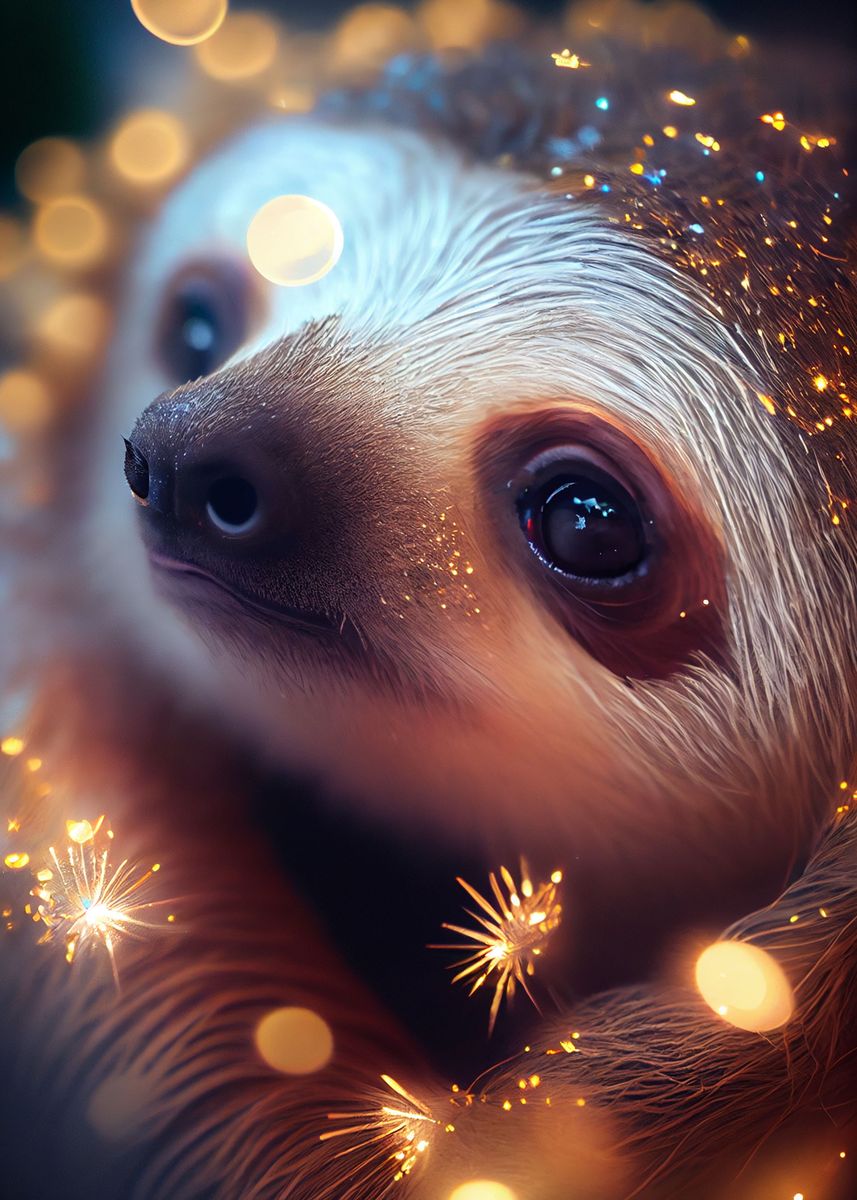 'Sloth Animal' Poster, picture, metal print, paint by DecoyDesign ...