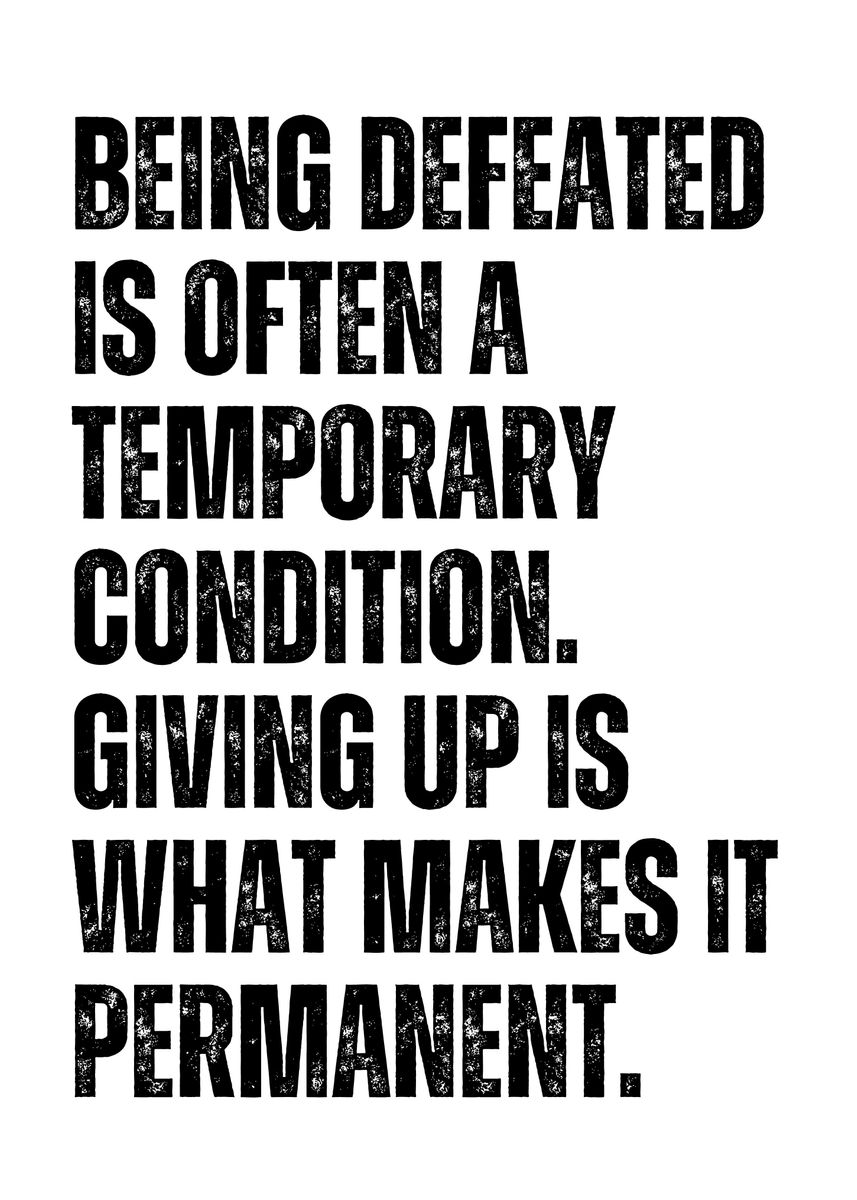 'Challenge vs Defeat' Poster, picture, metal print, paint by Nae | Displate