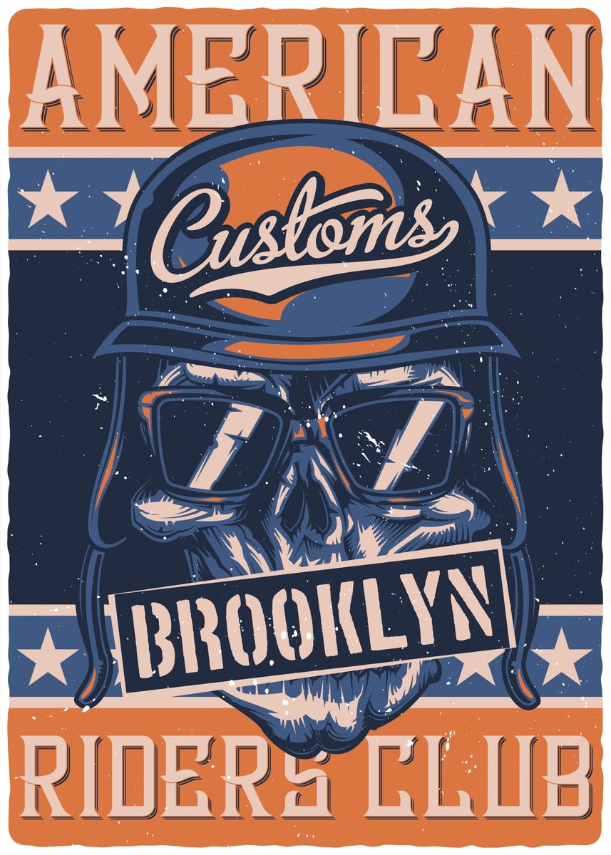 'American Riders' Poster, picture, metal print, paint by Naso | Displate