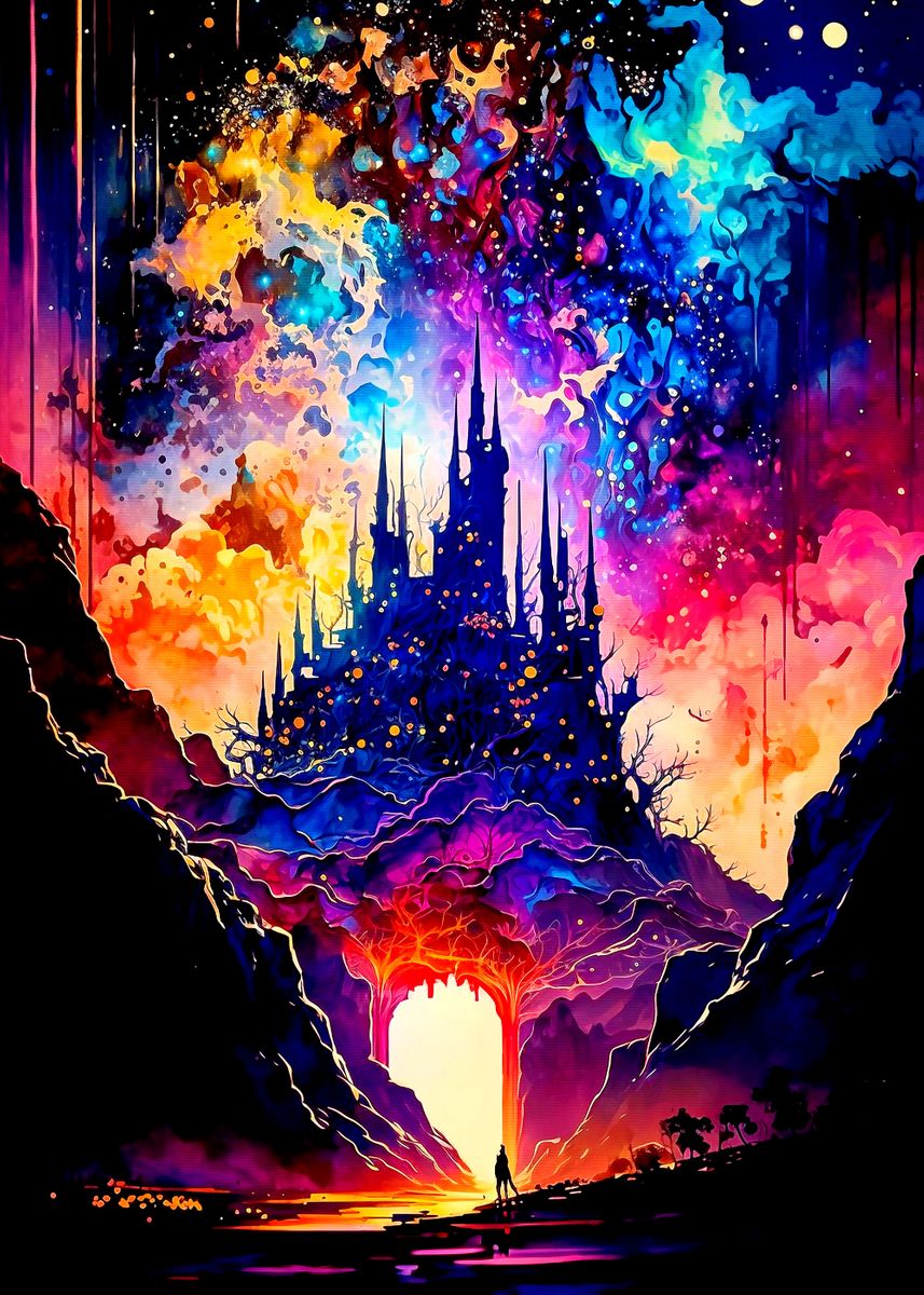 'Colorful Landscape' Poster, picture, metal print, paint by Romos Xavi ...