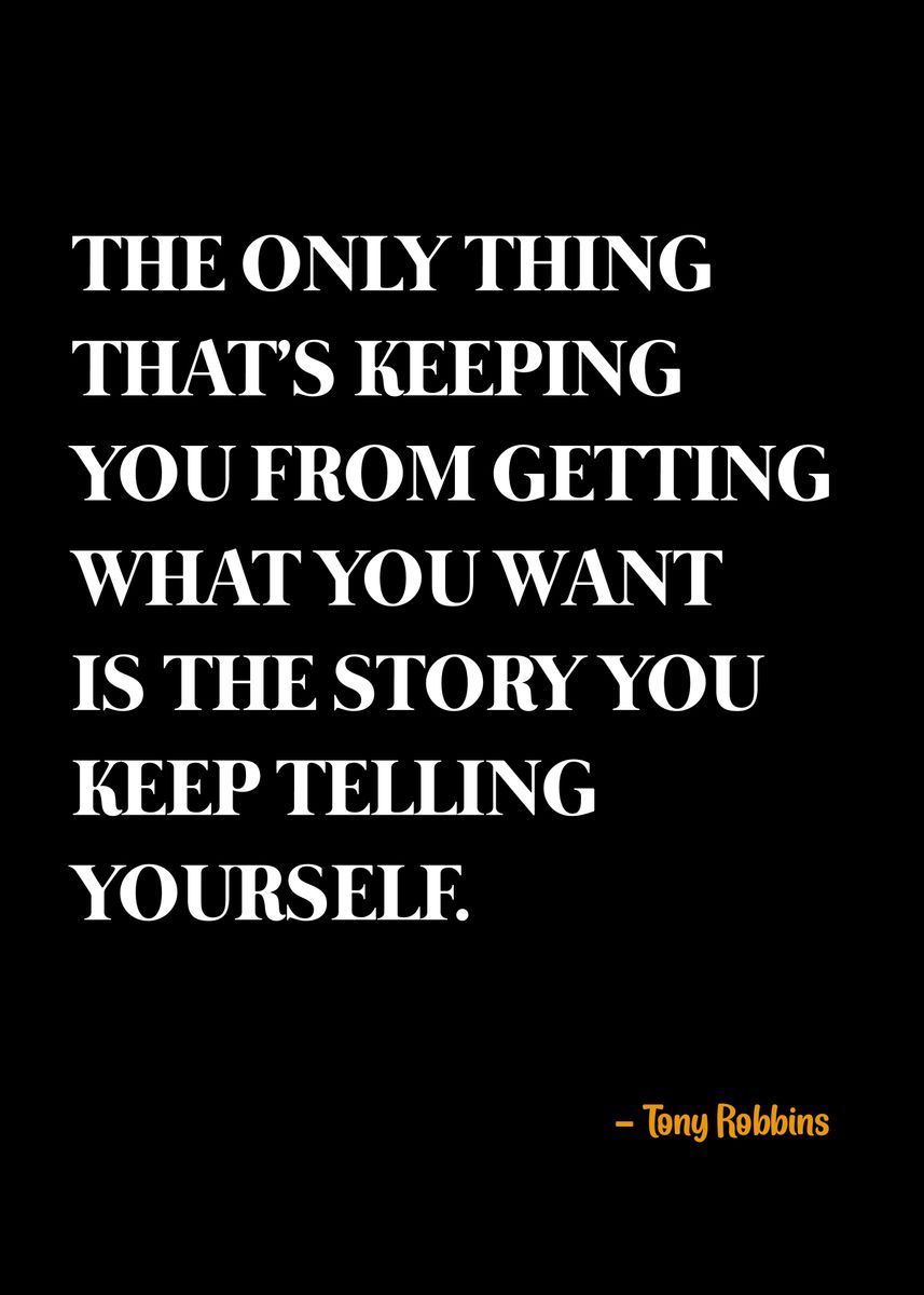 'Tony Robbins quotes ' Poster, picture, metal print, paint by pus meong ...