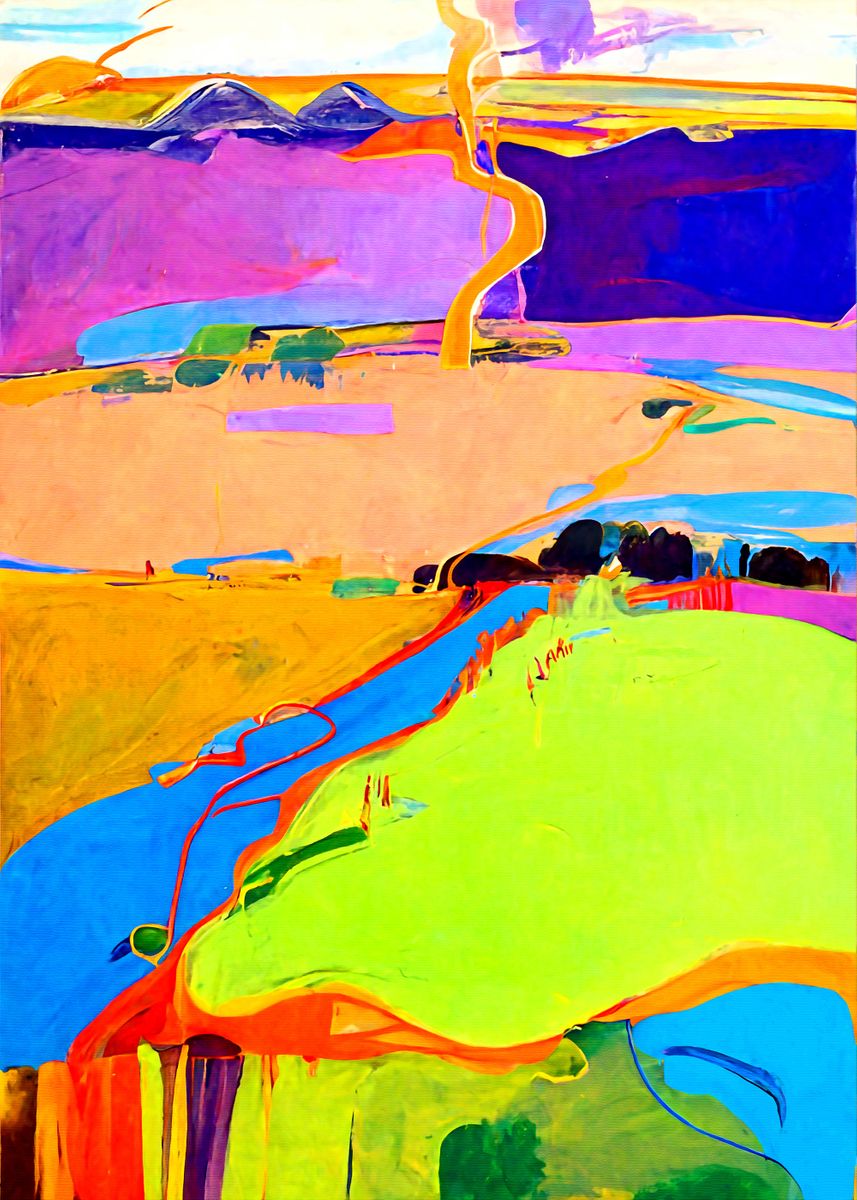 'Abstract Painting' Poster, picture, metal print, paint by huy bui | Displate