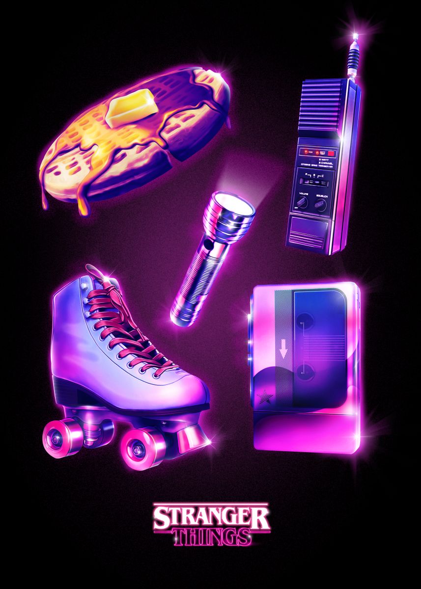 'Black Icons' Poster, picture, metal print, paint by Stranger Things ...