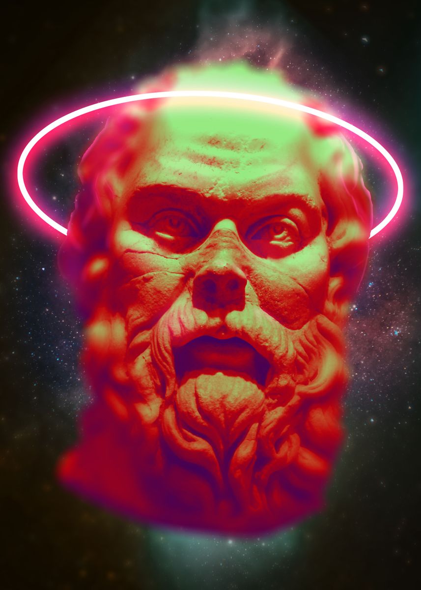 'Greek Statue Vaporwave' Poster by Atanas Popovski | Displate