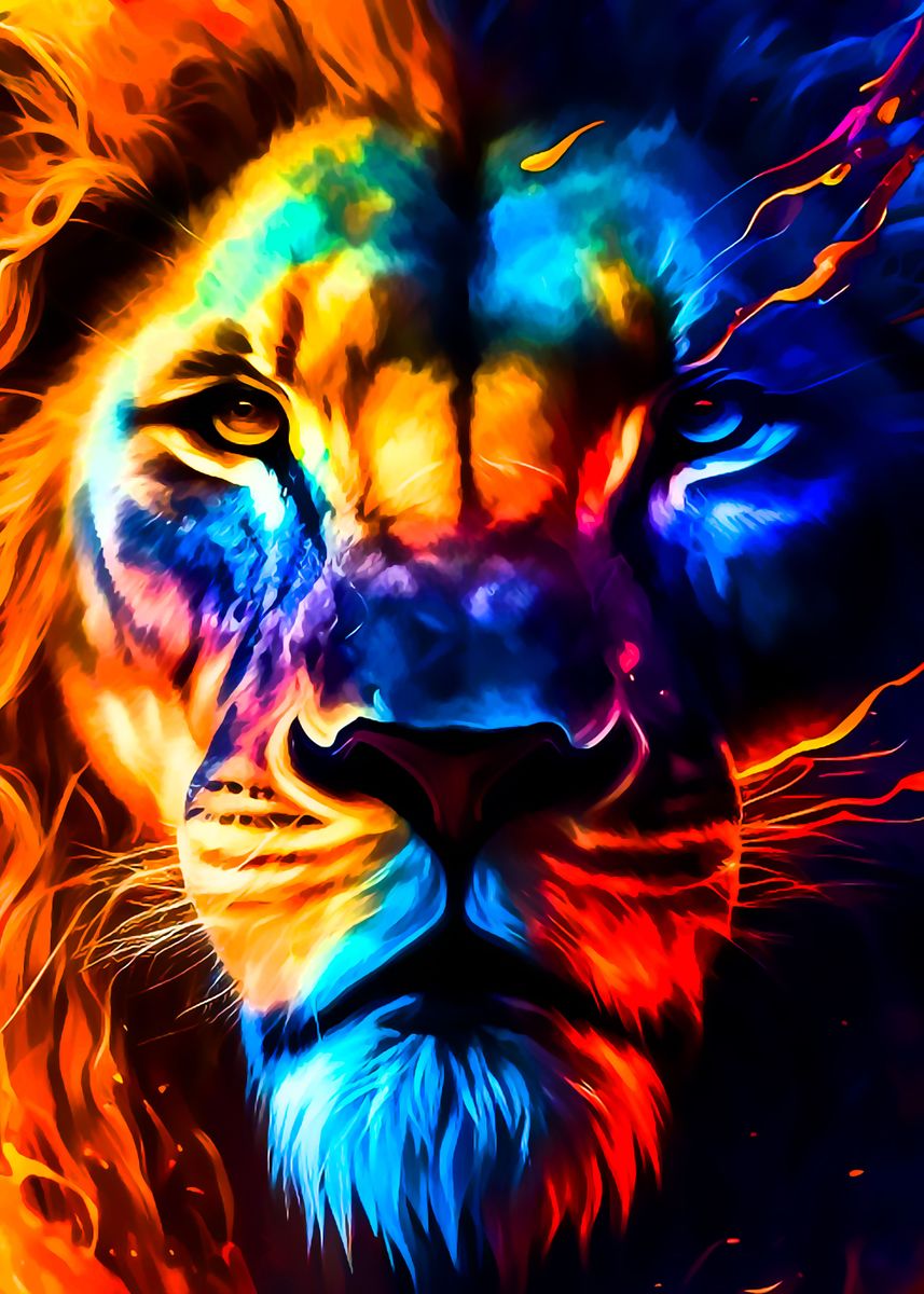 'Lion' Poster, picture, metal print, paint by set more | Displate