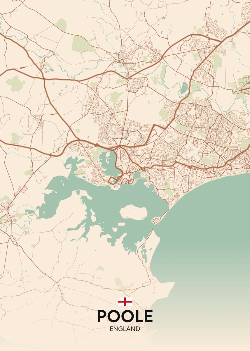 'Poole UK' Poster, picture, metal print, paint by IMR Designs | Displate